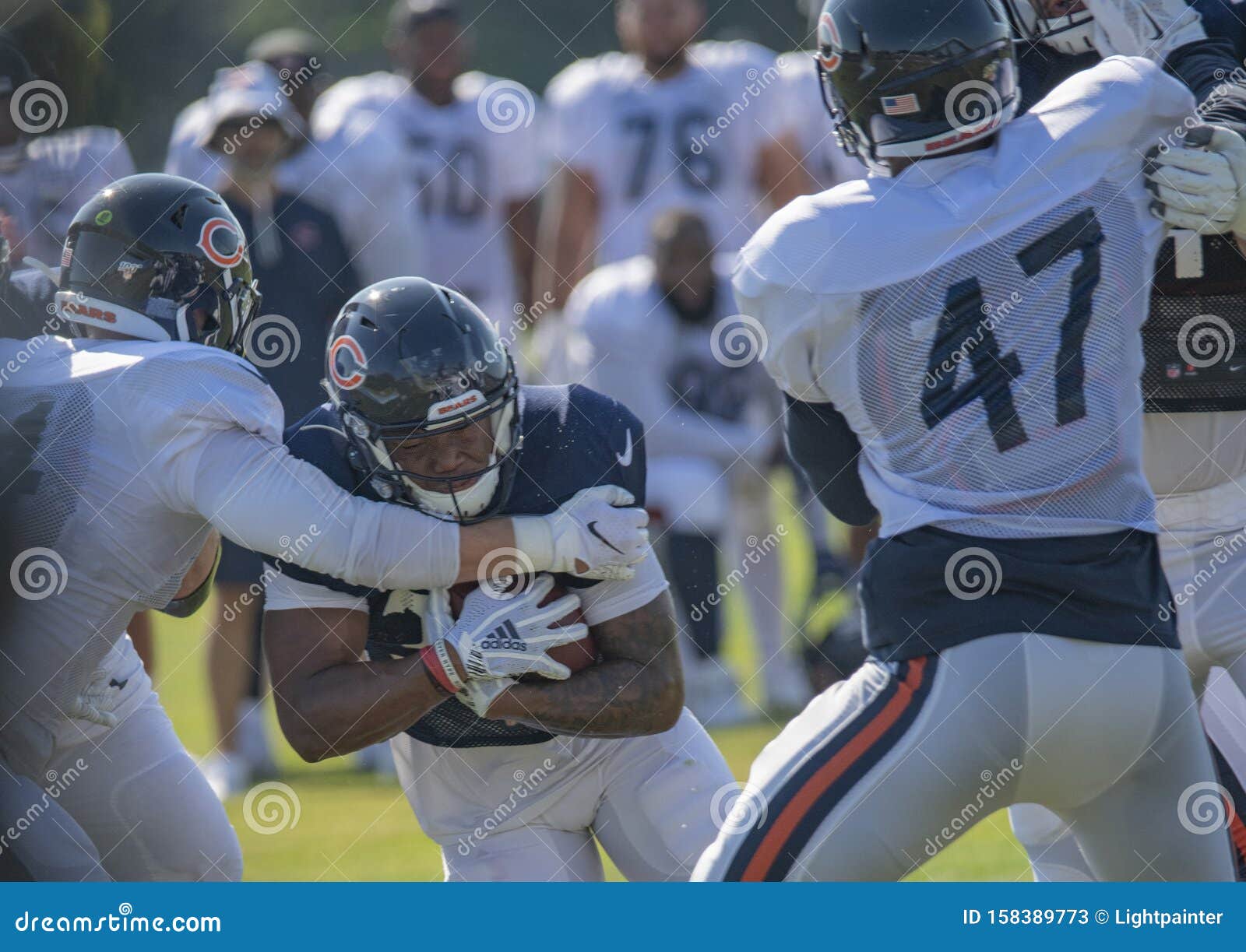 2019 Chicago Bears Training Camp, Mike Davis #25 Editorial Stock Photo ...