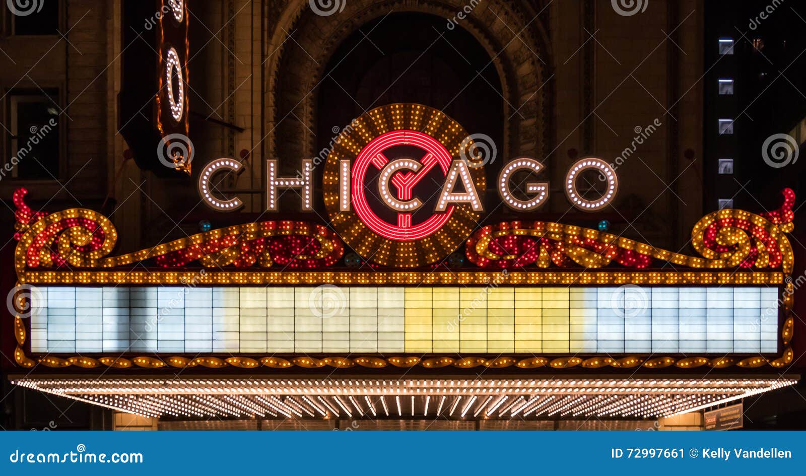 Chicago Blank Marquee editorial photo. Image of architecture - 72997661