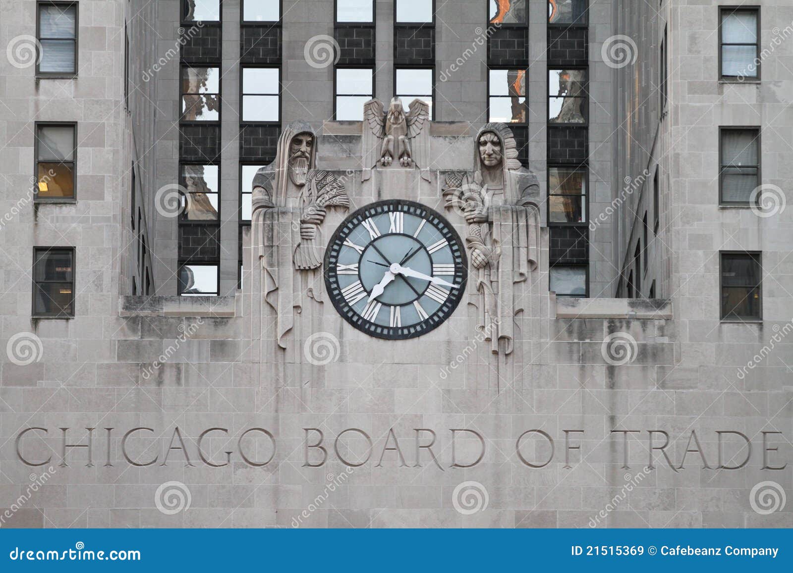 Chicago Board of Trade Building Editorial Stock Image - Image of board ...