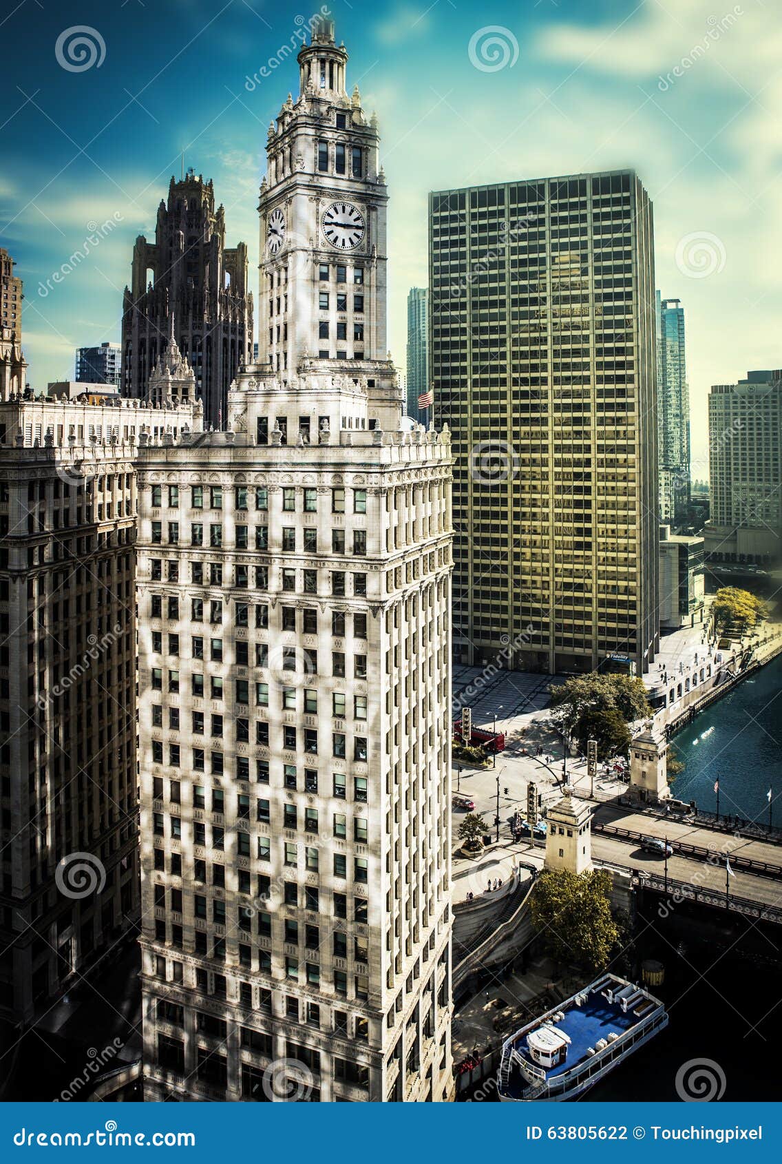 Chicago Building editorial photography. Image of sunset - 63805622