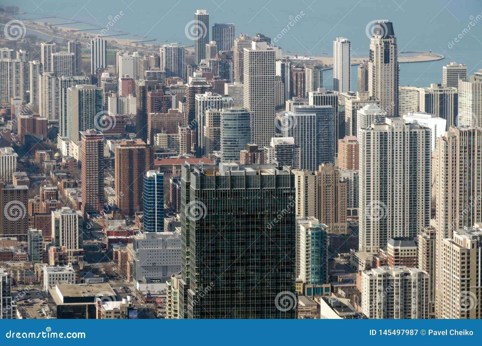 Chicago buildings stock image. Image of urban, town - 145497987