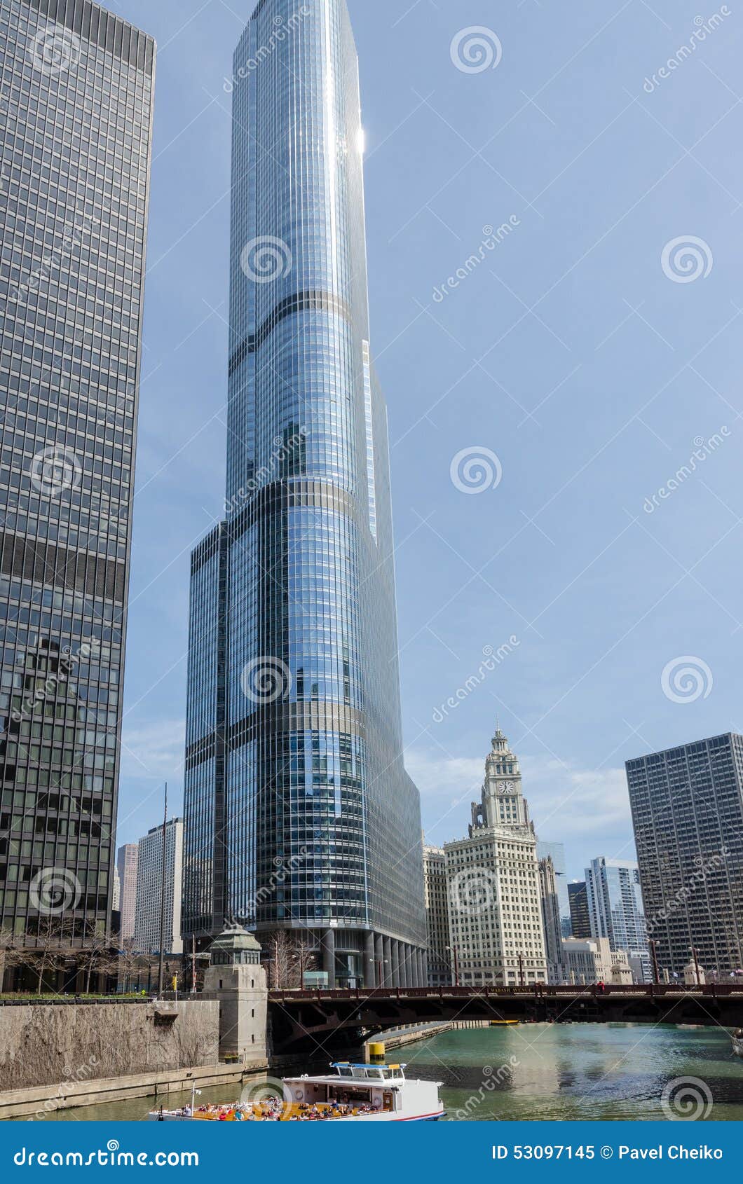 Chicago buildings stock image. Image of modern, city - 53097145