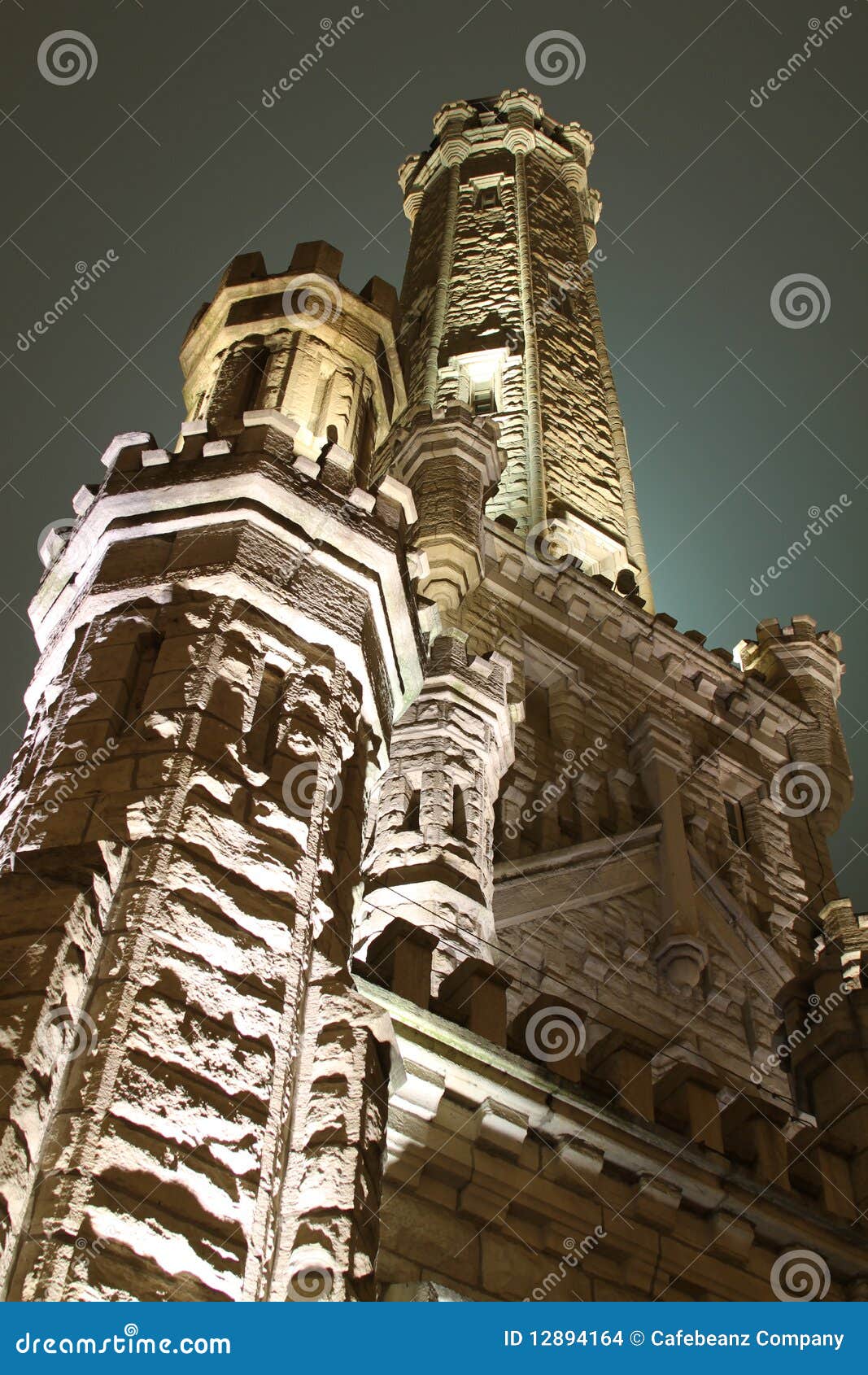 Chicago Castle by Night stock photo. Image of illinois - 12894164