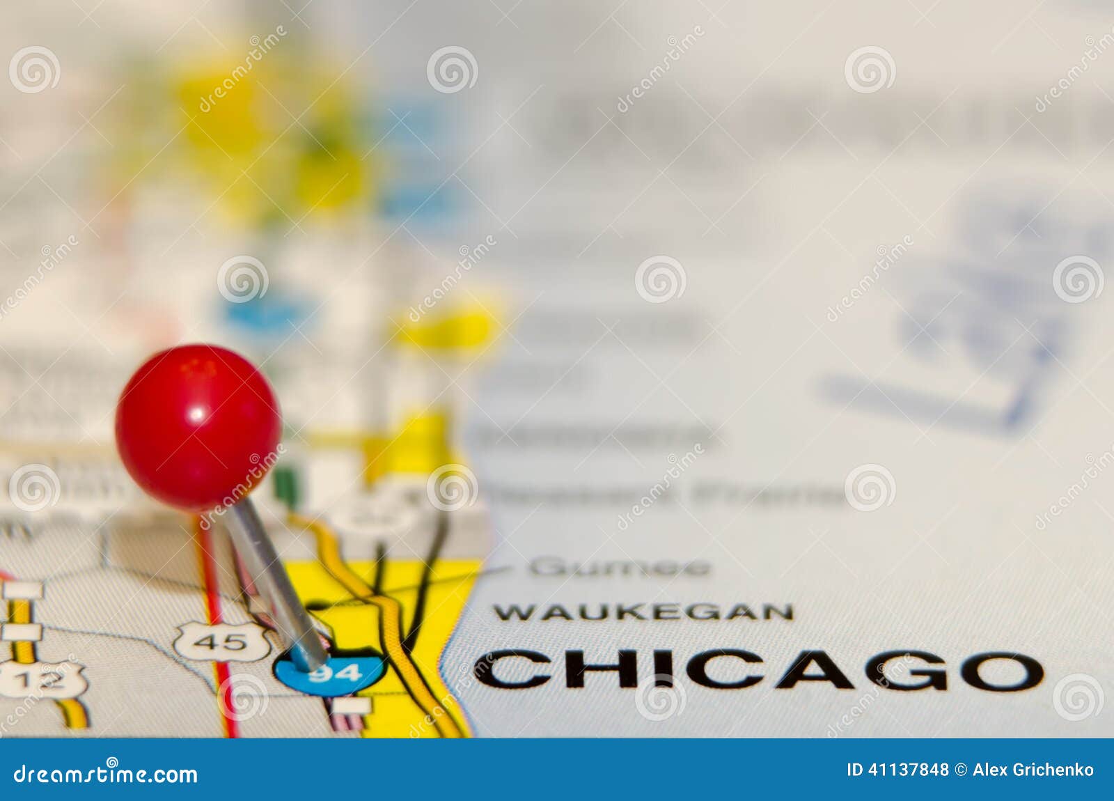 Chicago city pin stock photo. Image of illinois, cross - 41137848