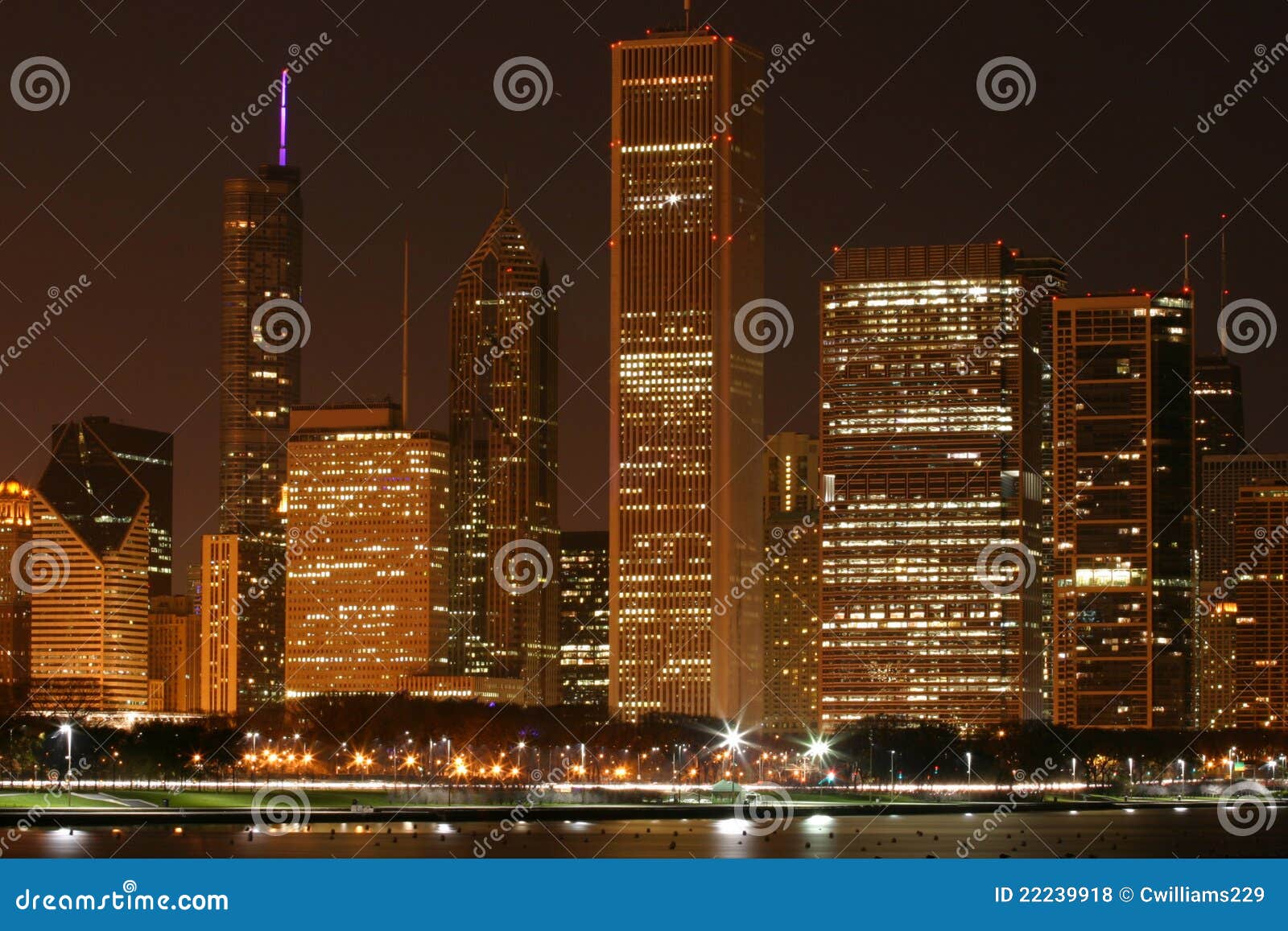 Chicago city sky line stock photo. Image of tookin, time - 22239918