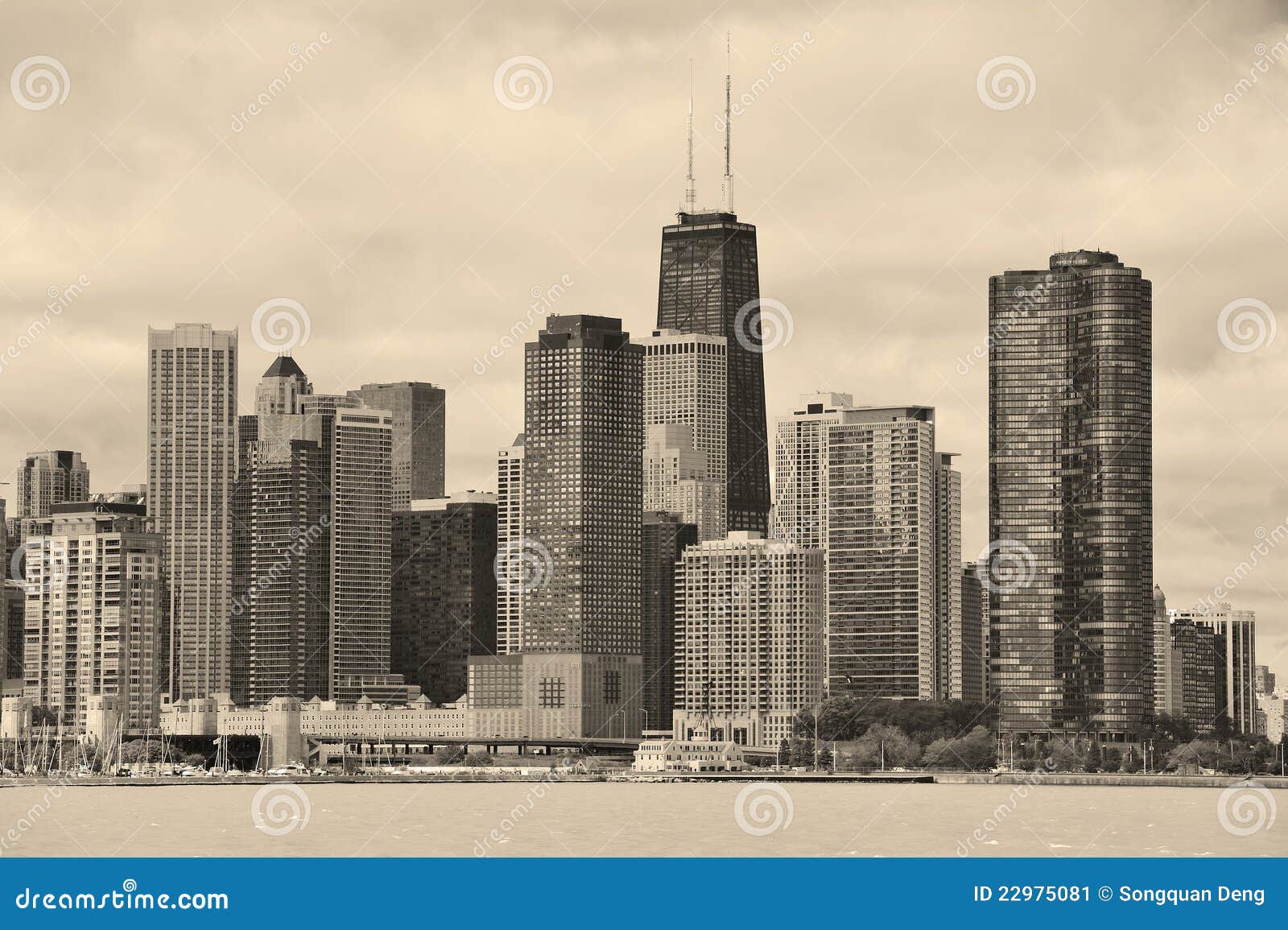 Chicago city urban skyline stock image. Image of cloud - 22975081