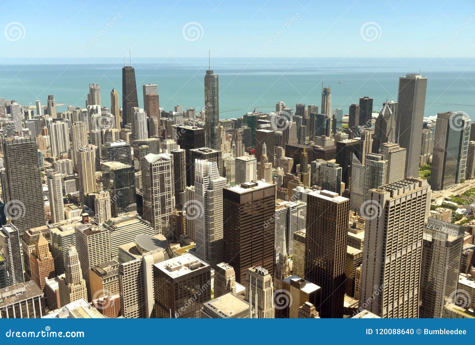 Chicago Cityscape Top View, USA Stock Photo - Image of building ...