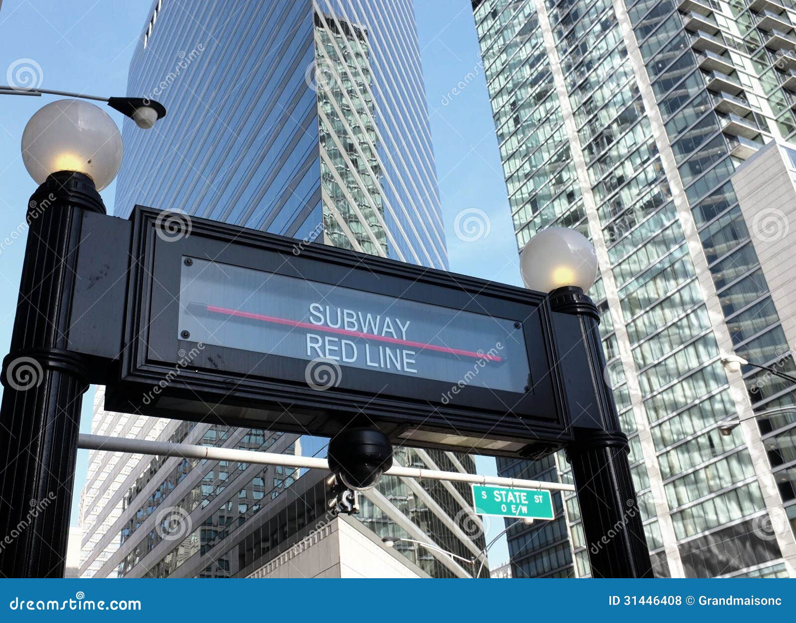Chicago cta station stock photo. Image of sign, transport - 31446408