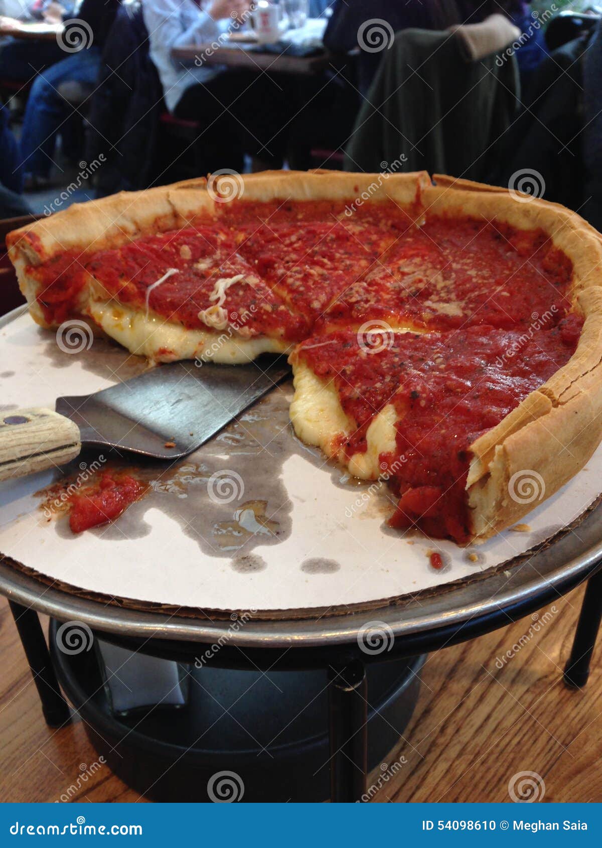 Chicago deep dish stock photo. Image of pepperoni, love - 54098610