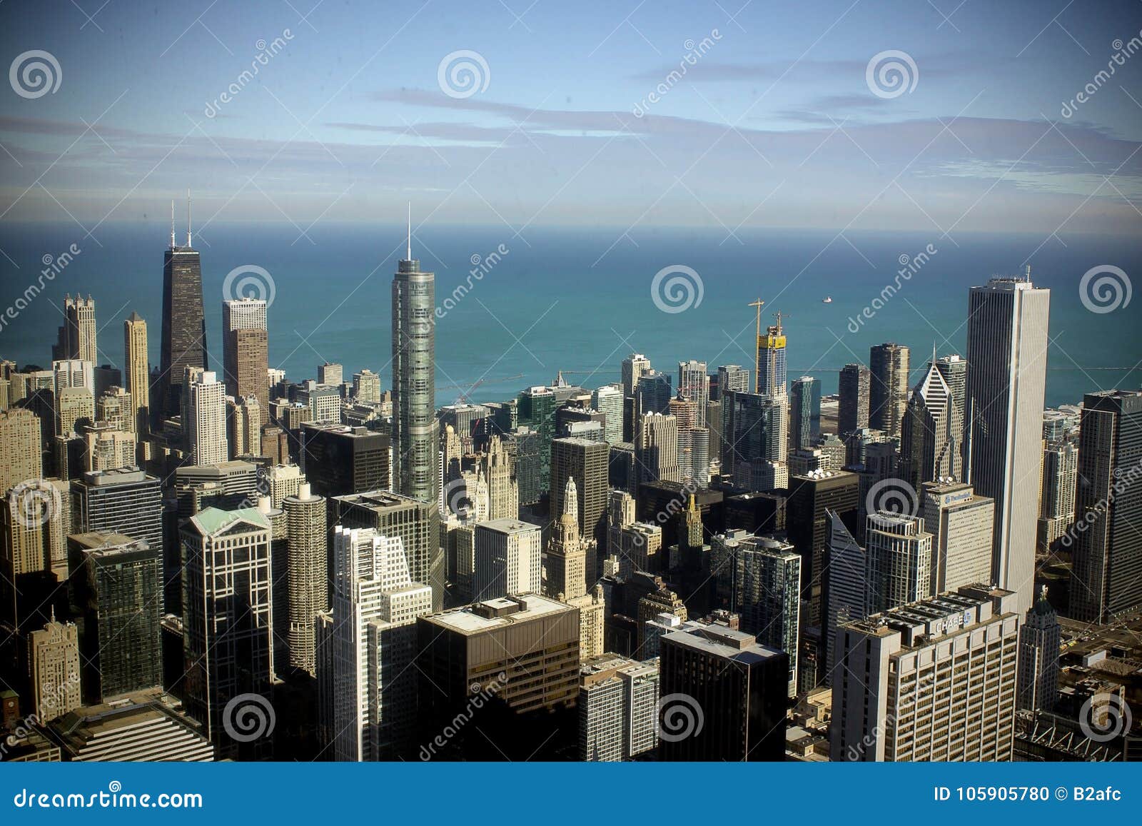 Chicago Do Centro Como Visto De Willis Tower Foto de Stock - Imagem de ...