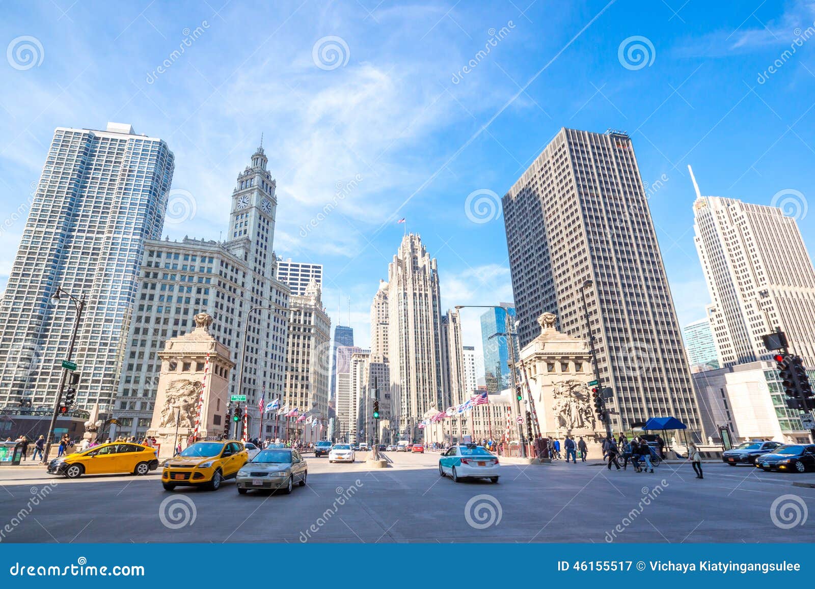 Chicago downtown editorial photography. Image of skyscraper - 46155517