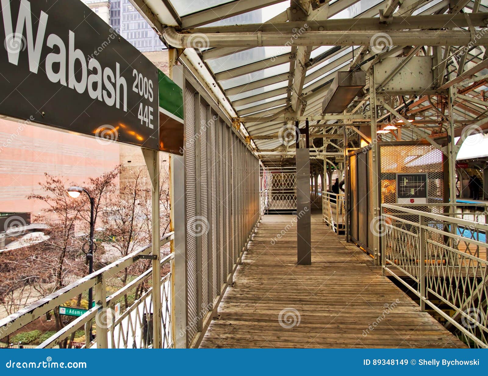 Wabash Sign at the Adams/Wabash Station of Chicago S Elevated El Train ...