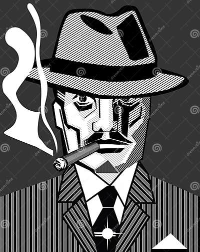Chicago gangster stock vector. Illustration of chicago - 6268011