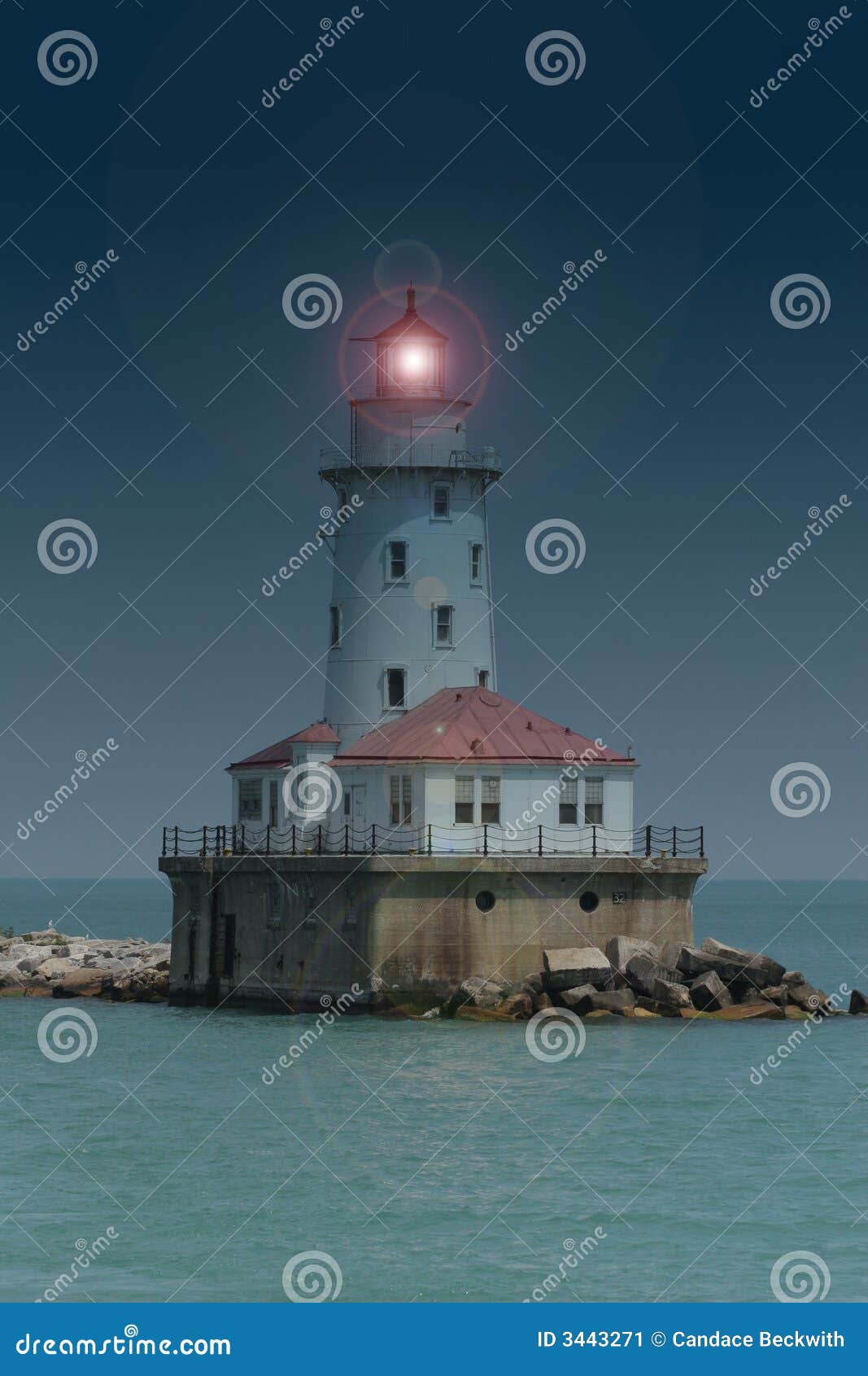 Chicago Harbor Lighthouse stock image. Image of michigan - 3443271