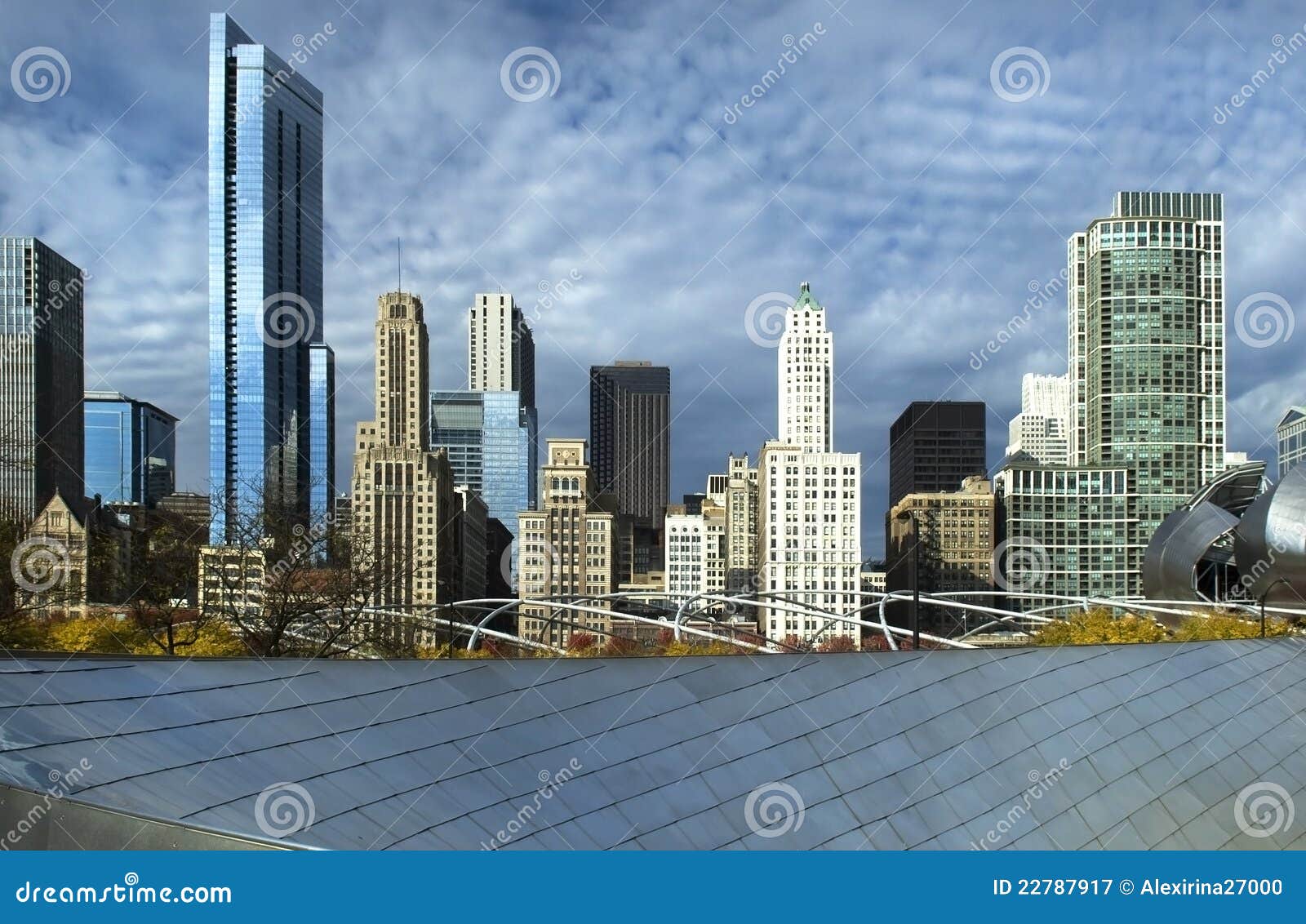 Chicago High-rise Buildings Stock Image - Image of office, futuristic ...