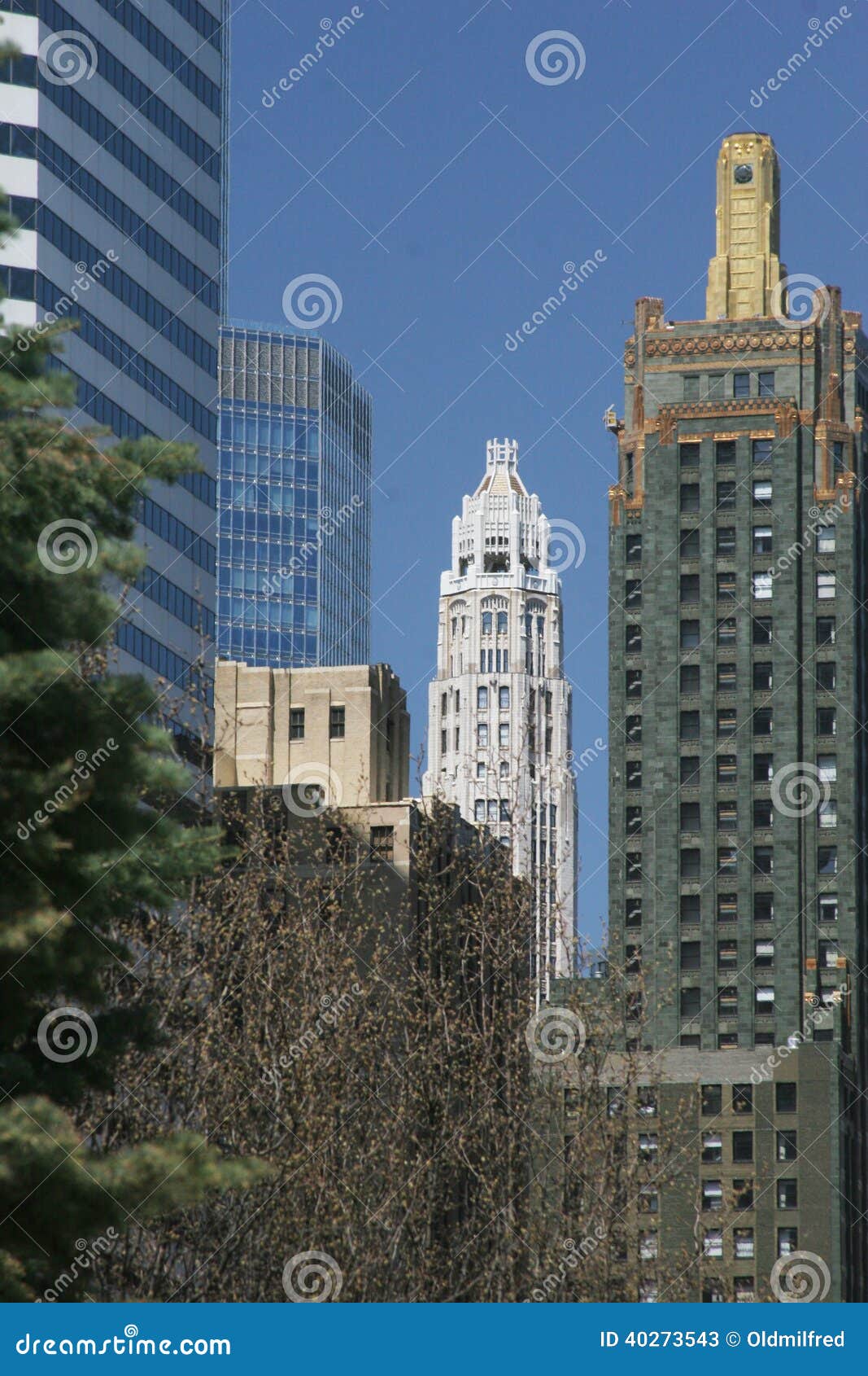 Chicago Historic Buildings stock image. Image of business - 40273543