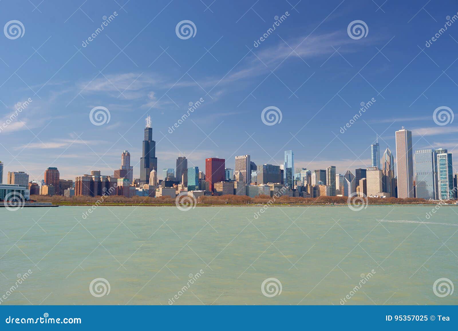Chicago stock image. Image of outdoor, highrise, horizon - 95357025