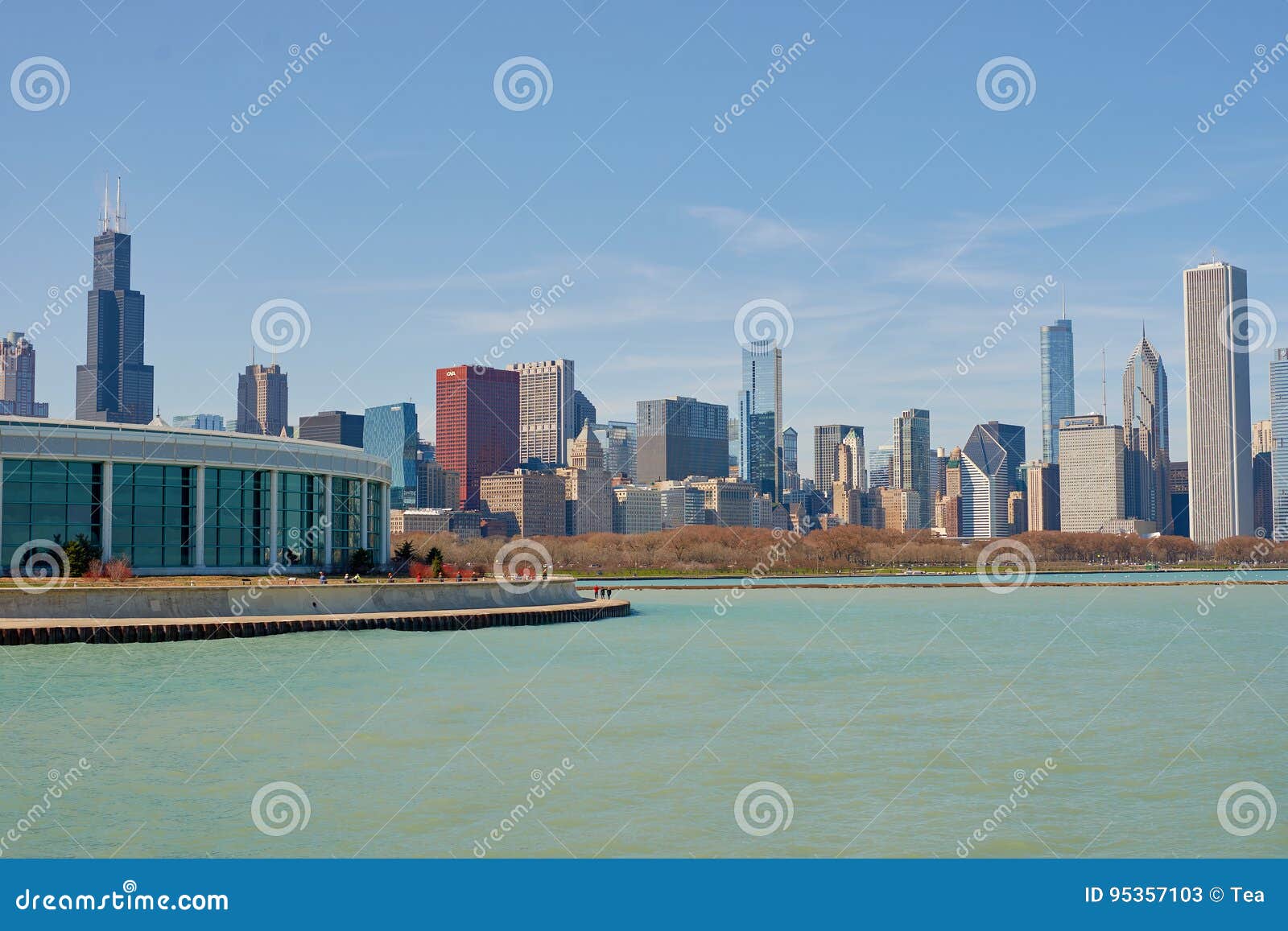 Chicago editorial stock photo. Image of cityscape, horizon - 95357103