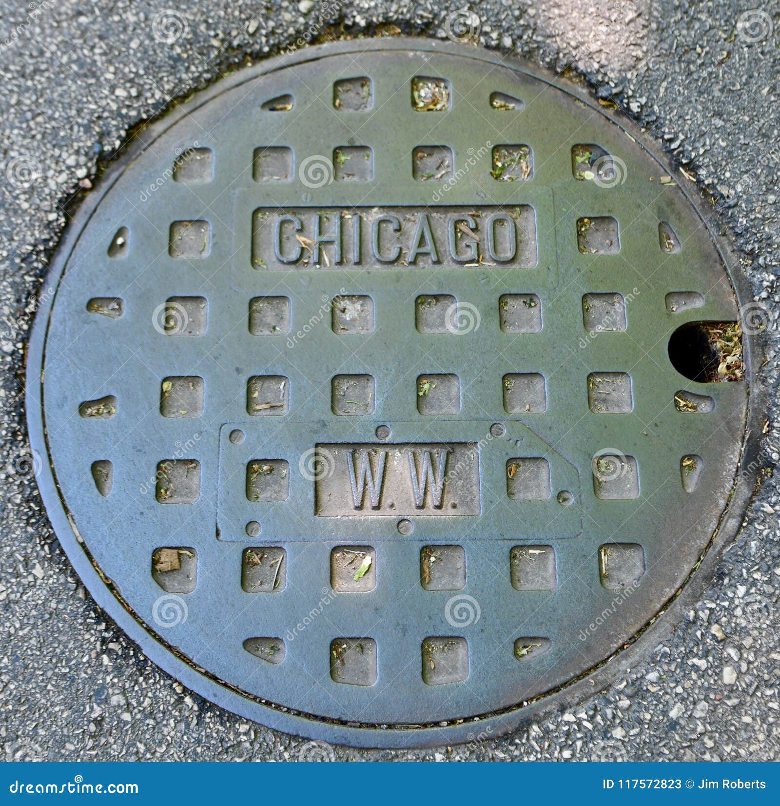 Chicago-Kanaldeckel stockbild. Bild von gewesen, genommen - 117572823