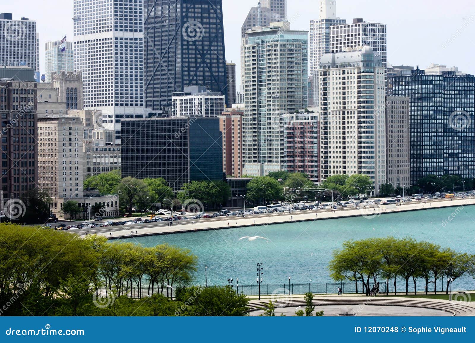 Chicago by the lake stock photo. Image of architecture - 12070248