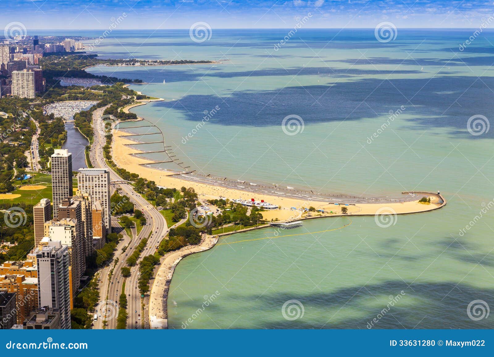 Chicago Lake Shore Drive stock photo. Image of michigan - 33631280