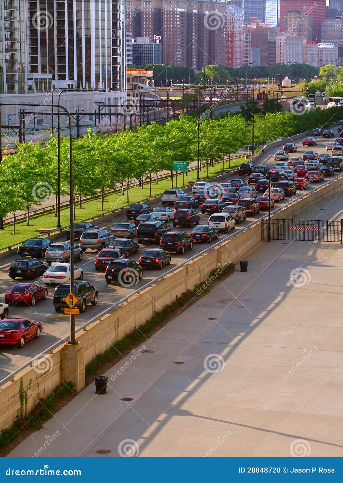 Chicago Lake Shore Drive Traffic Editorial Image - Image of traffic ...