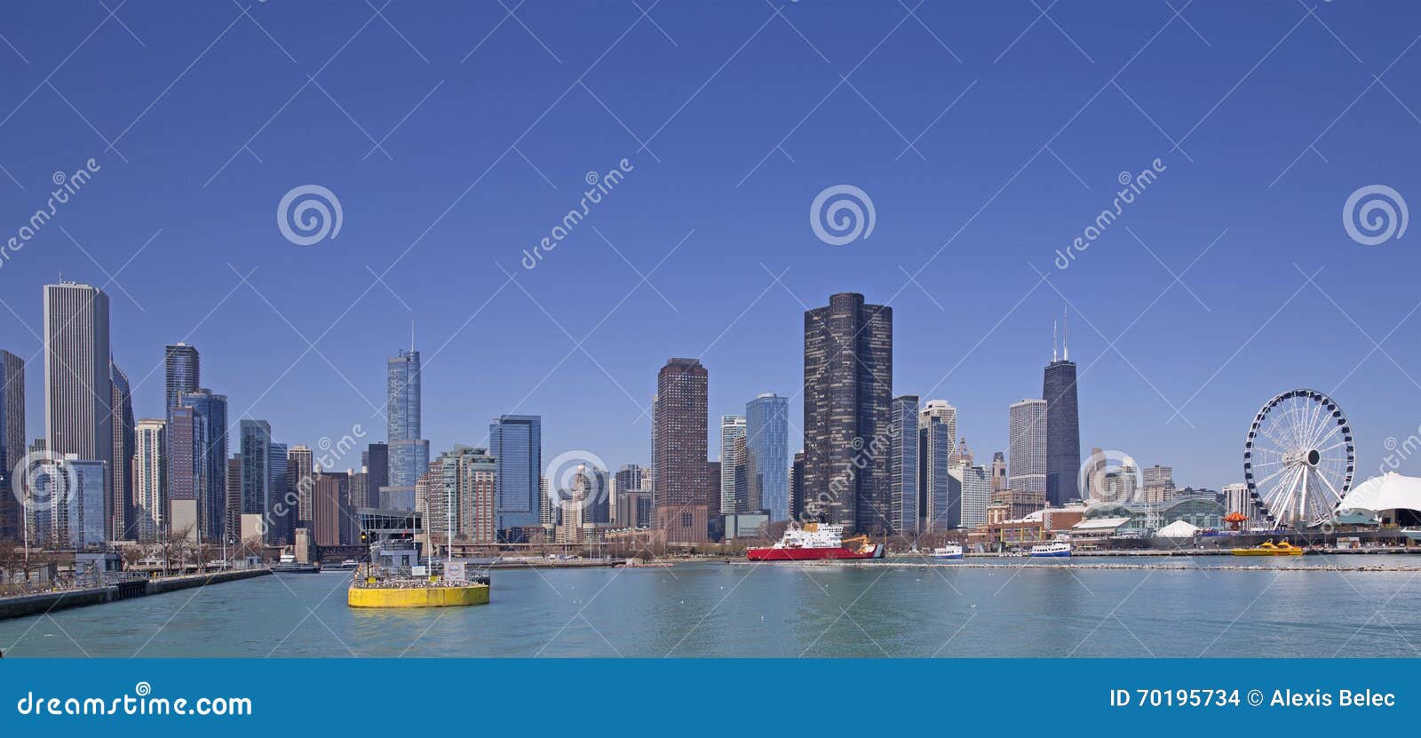 Chicago lake view stock photo. Image of chicago, illinois - 70195734