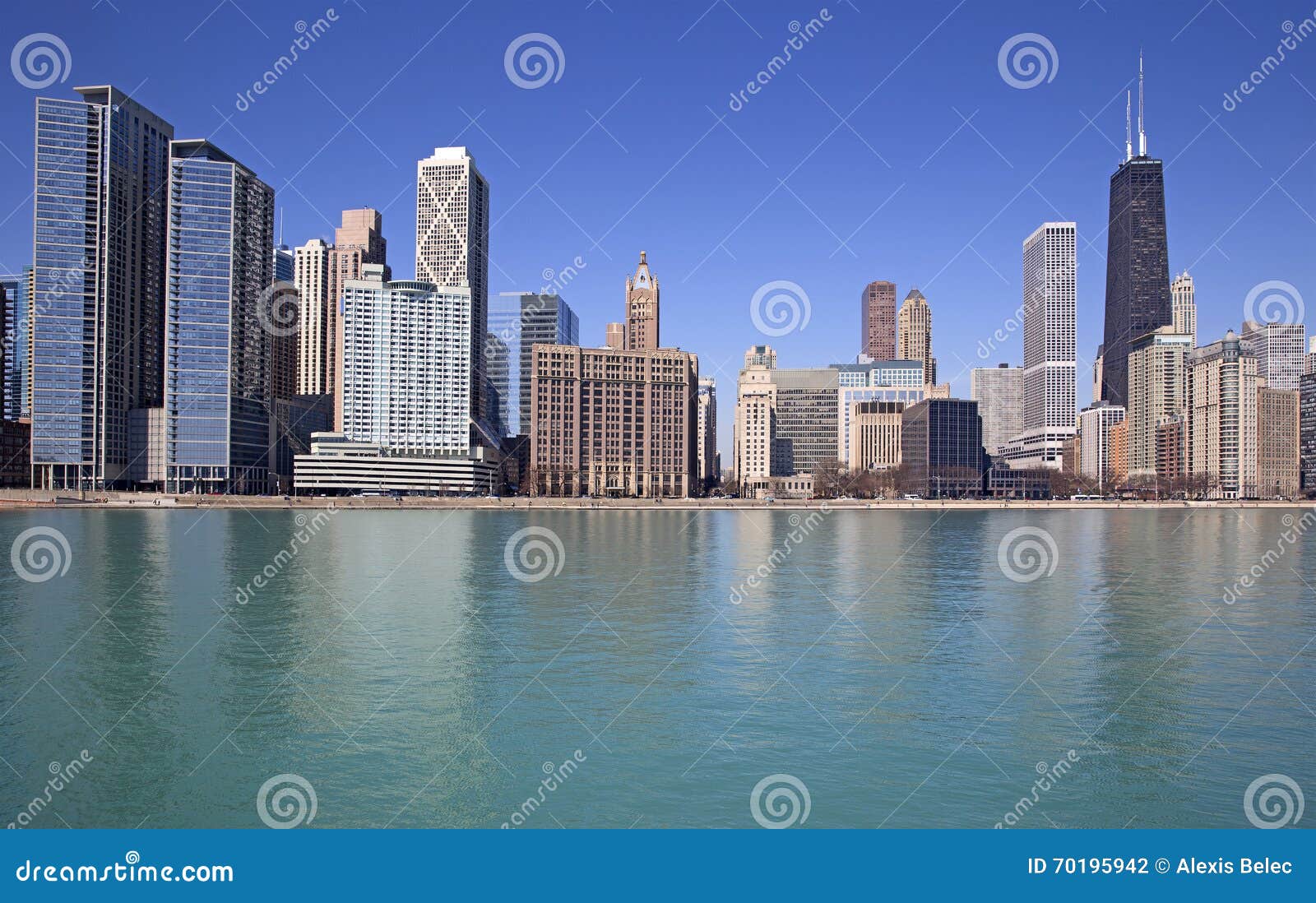 Chicago lake view stock photo. Image of headquarters - 70195942