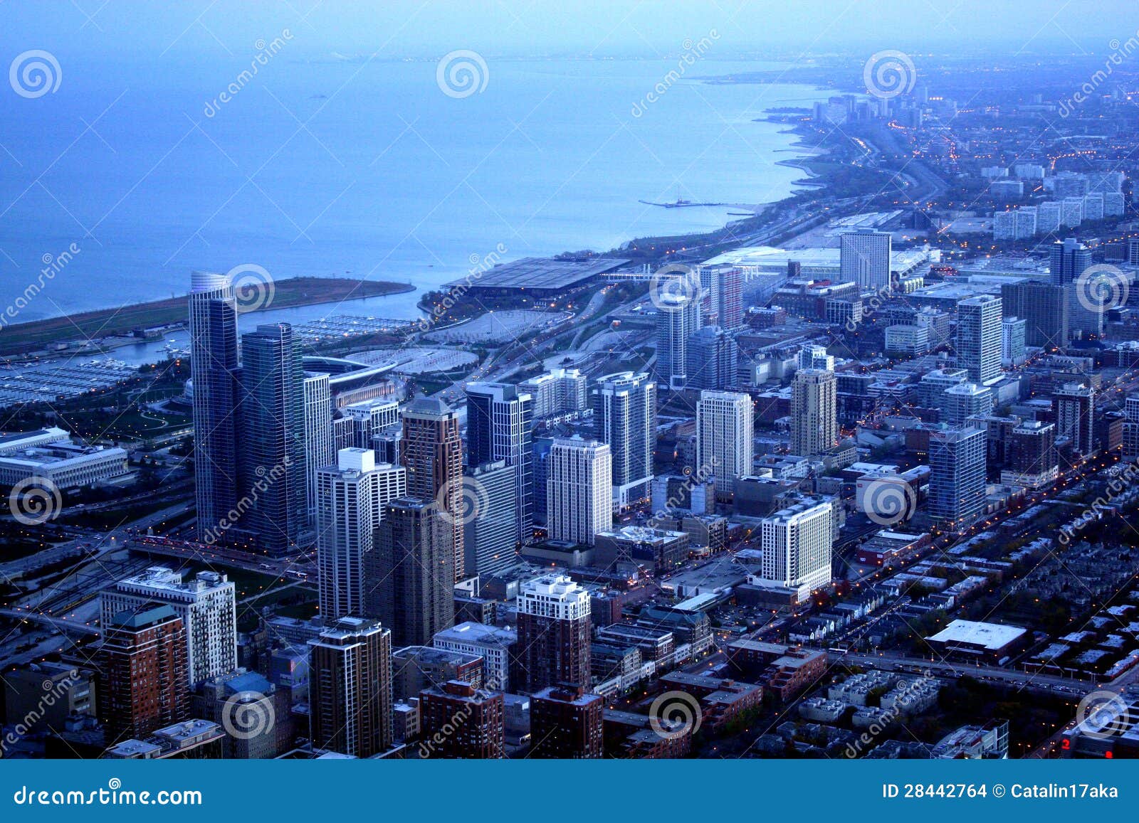 Chicago landscape stock photo. Image of michigan, sears - 28442764