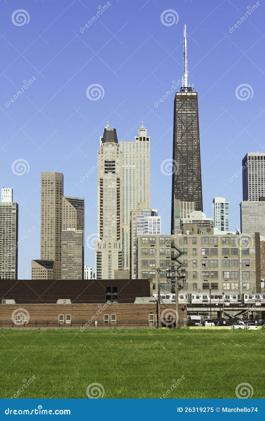 Chicago in late afternoon stock image. Image of vacation - 26319275