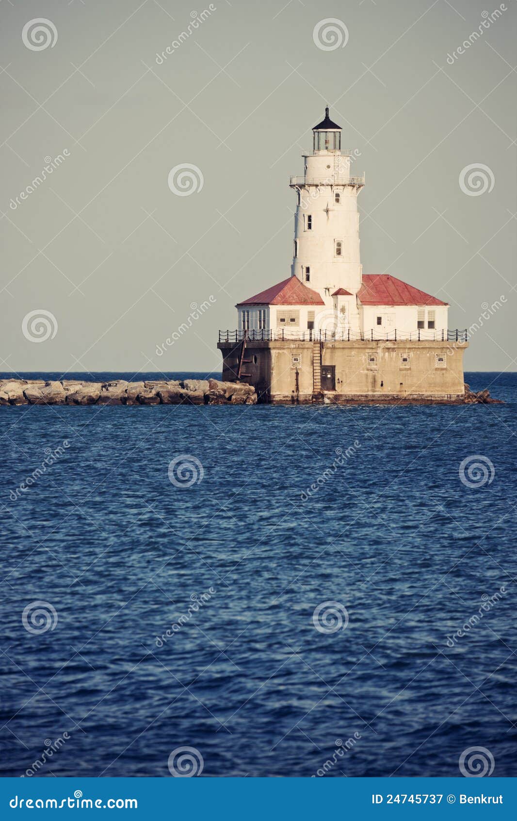 Chicago Lighthouse stock image. Image of sunset, afternoon - 24745737