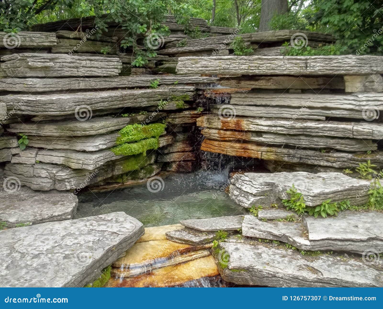 Limestone Waterfall In Level Seven Of Arawan National Park Kanchanaburi ...