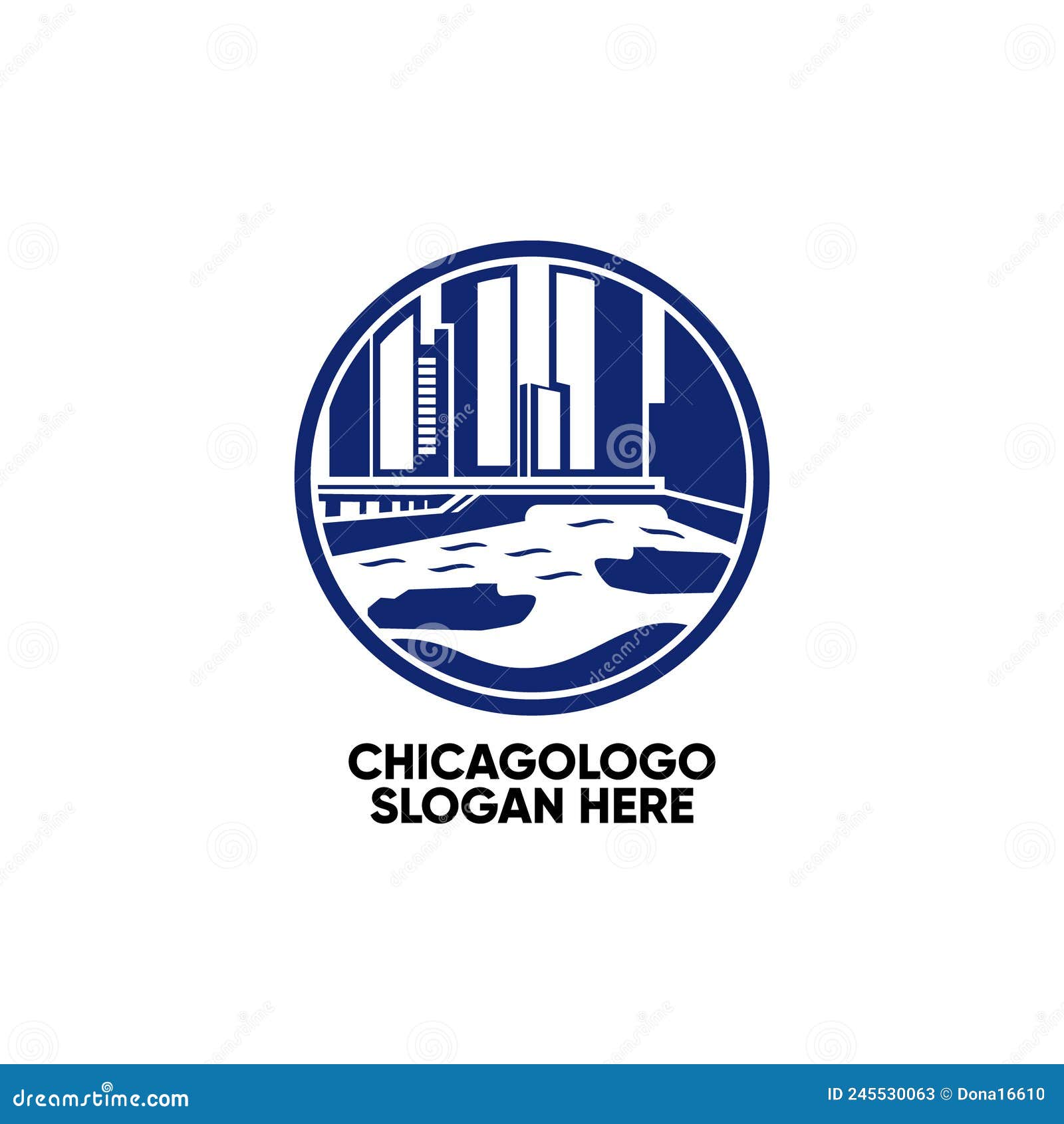 Chicago logo stock vector. Illustration of financial - 245530063
