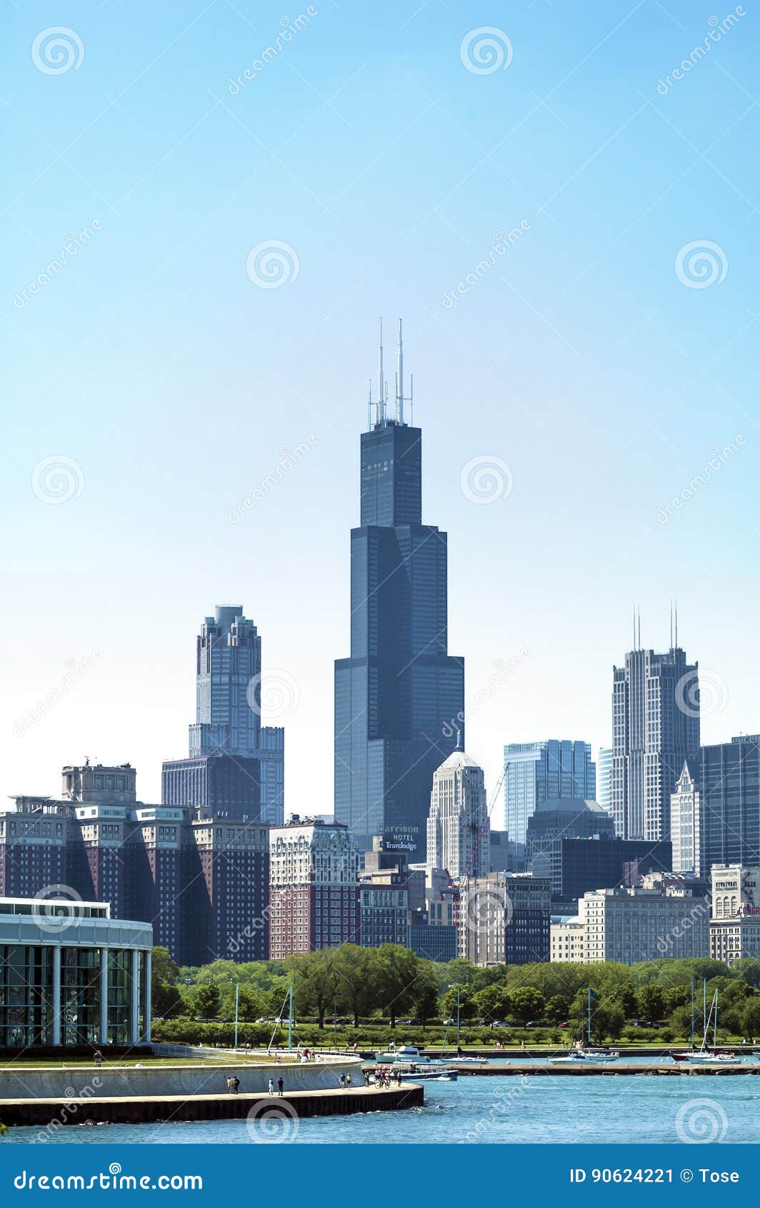 Chicago loop buildings stock image. Image of skyline - 90624221