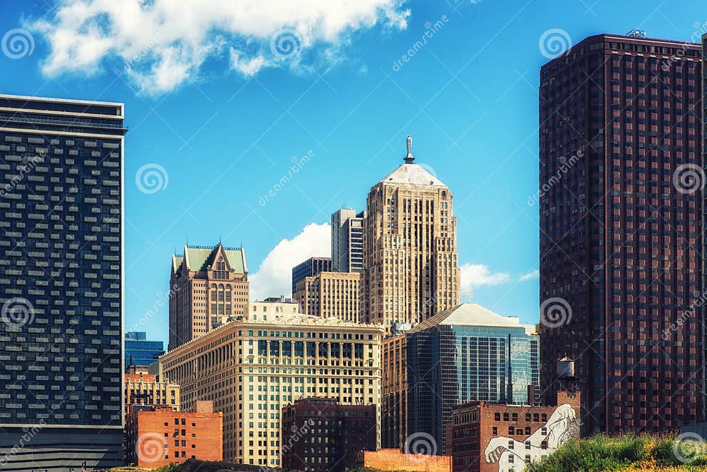 Chicago Modern Architecture Stock Image - Image of culture, building ...
