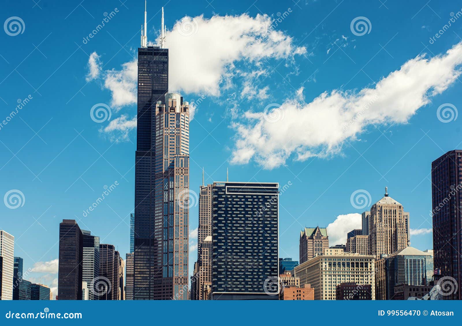 Chicago Modern Architecture Stock Photo - Image of culture, business ...