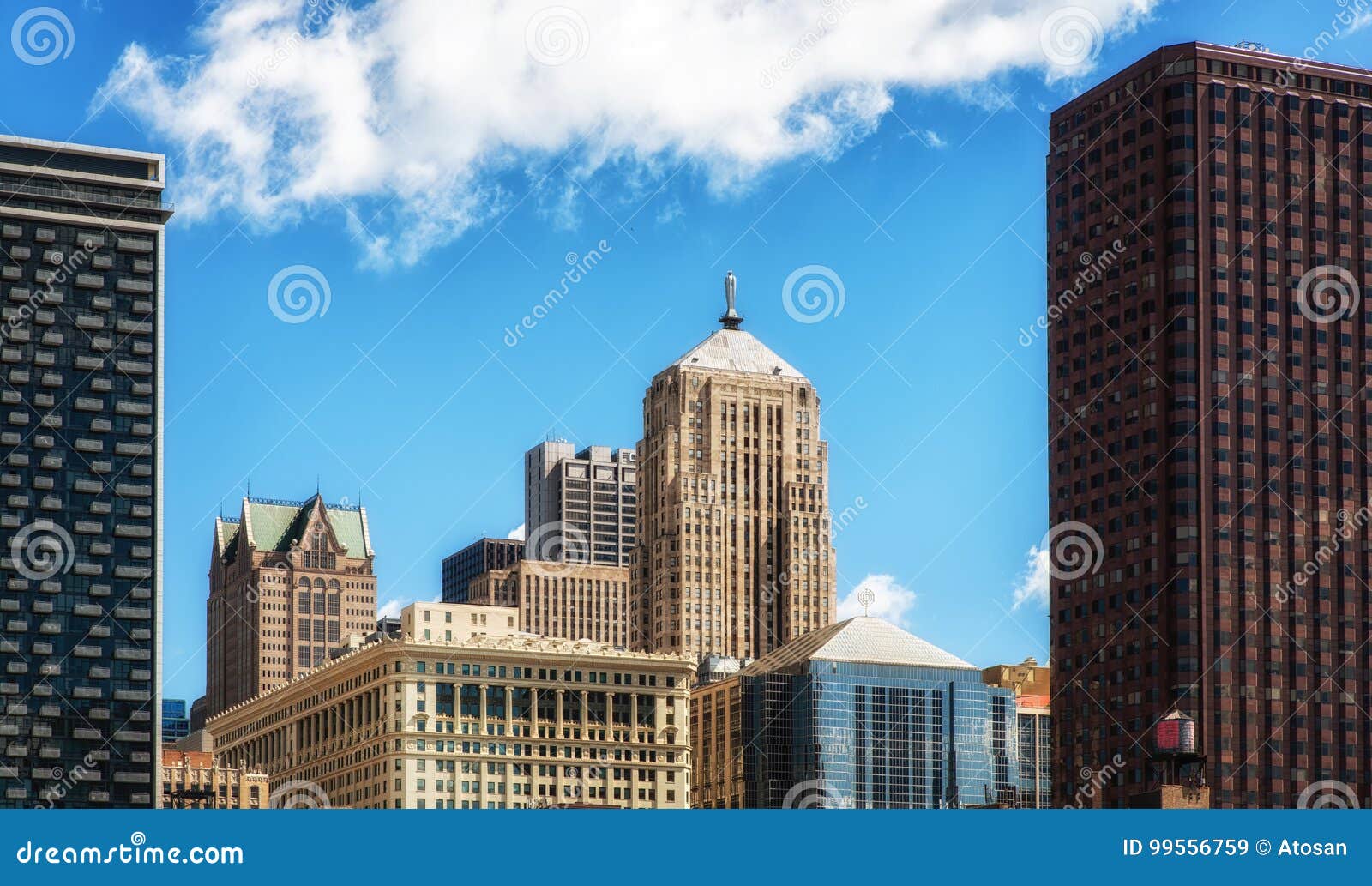 Chicago Modern Architecture Editorial Stock Image - Image of church ...