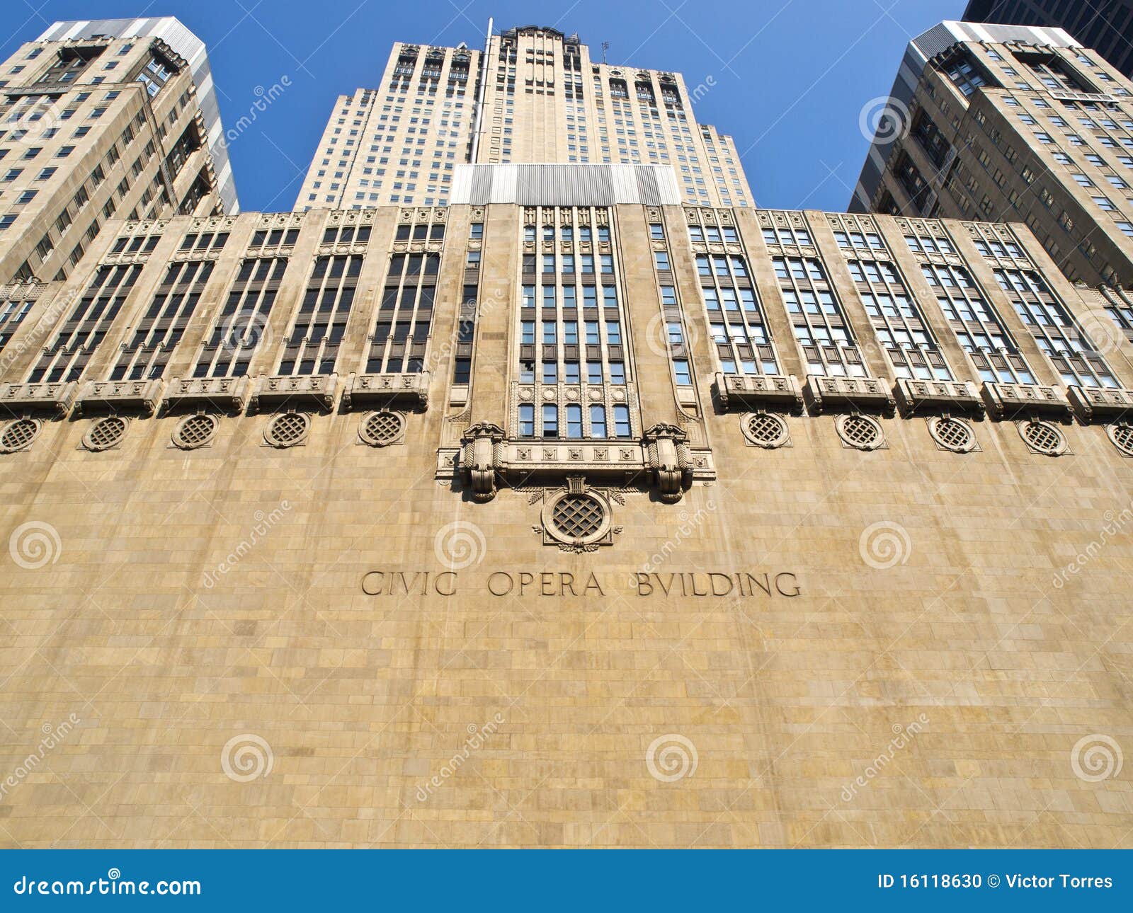 Chicago Opera Building stock photo. Image of vintage - 16118630