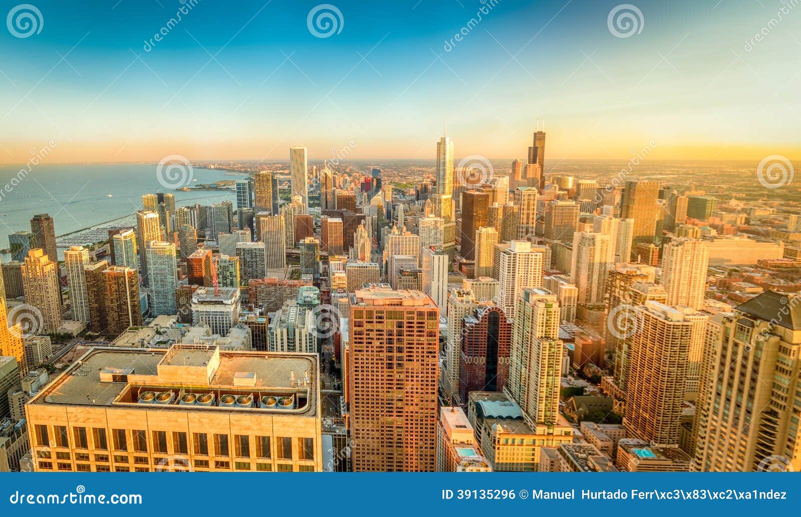 Chicago Panorama stock photo. Image of panorama, landmark - 39135296