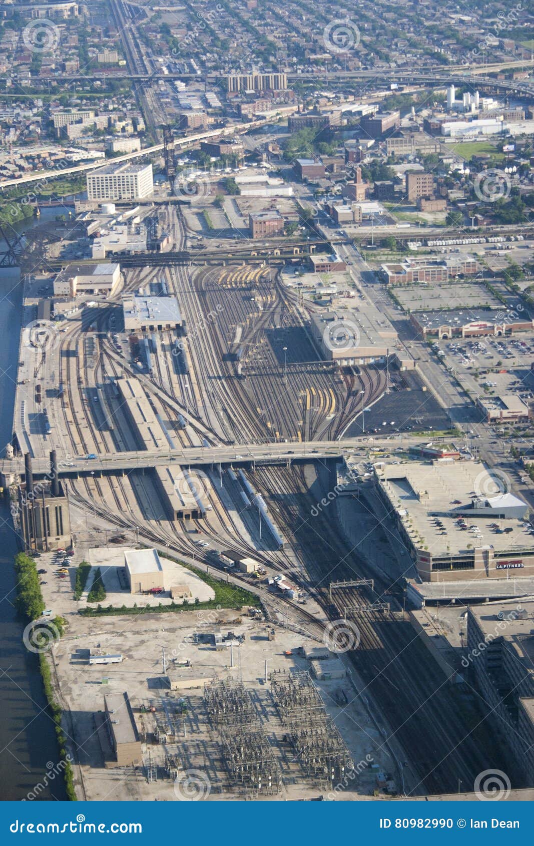 Chicago Rail Yard stock photo. Image of city, urban, illinois - 80982990