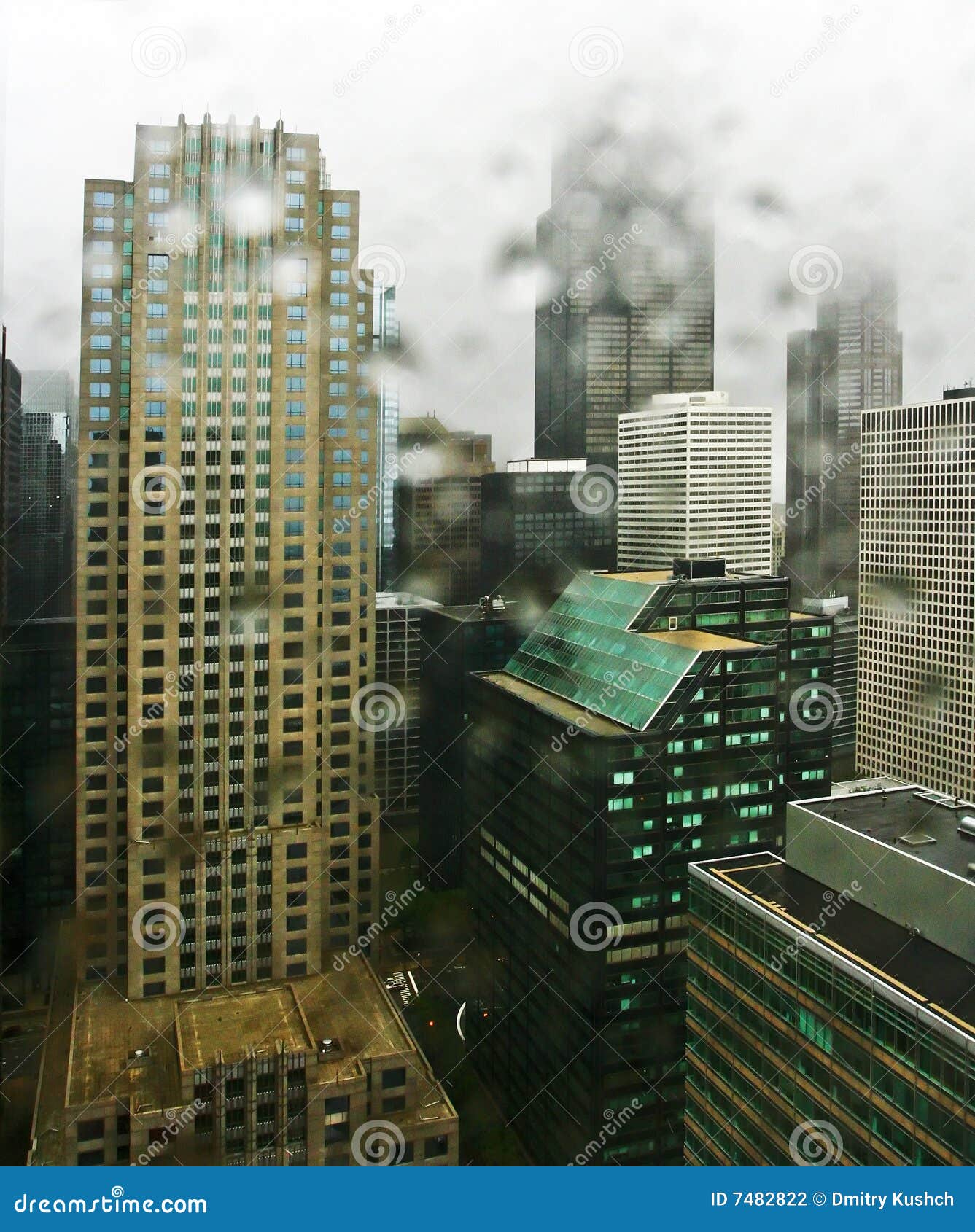 Chicago rain stock photo. Image of blues, downtown, illinois - 7482822