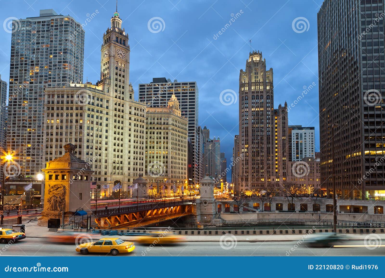 Chicago riverside stock photo. Image of scene, estate - 22120820
