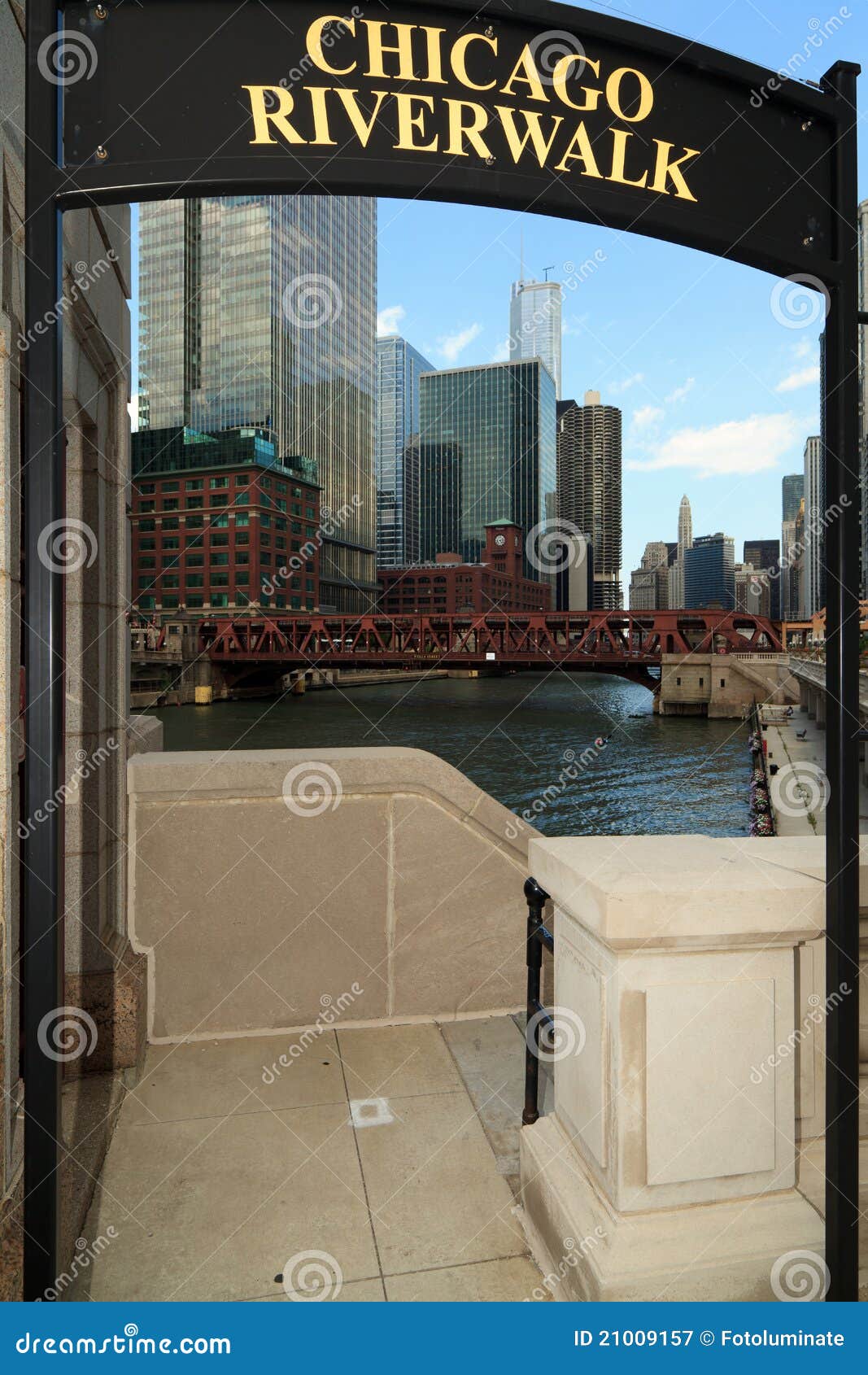 Chicago Riverwalk Sign Stock Photography | CartoonDealer.com #56204120