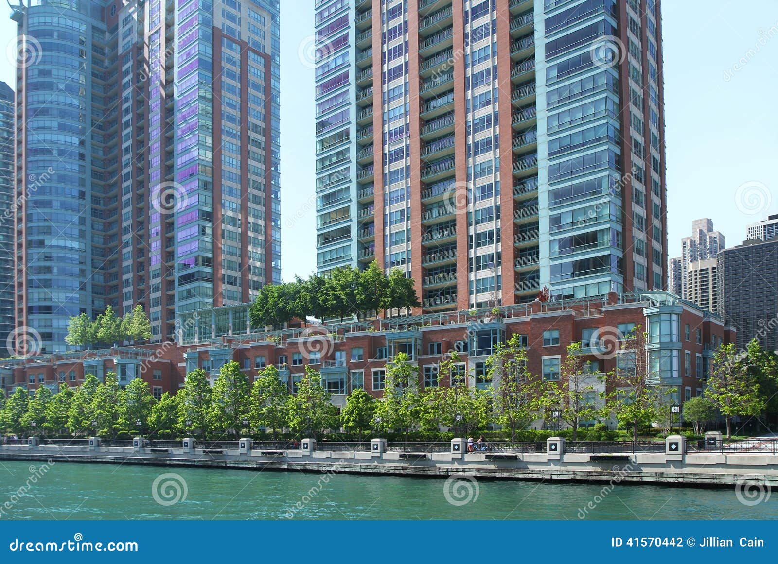 Chicago Riverwalk stock photo. Image of landscape, patricks - 41570442