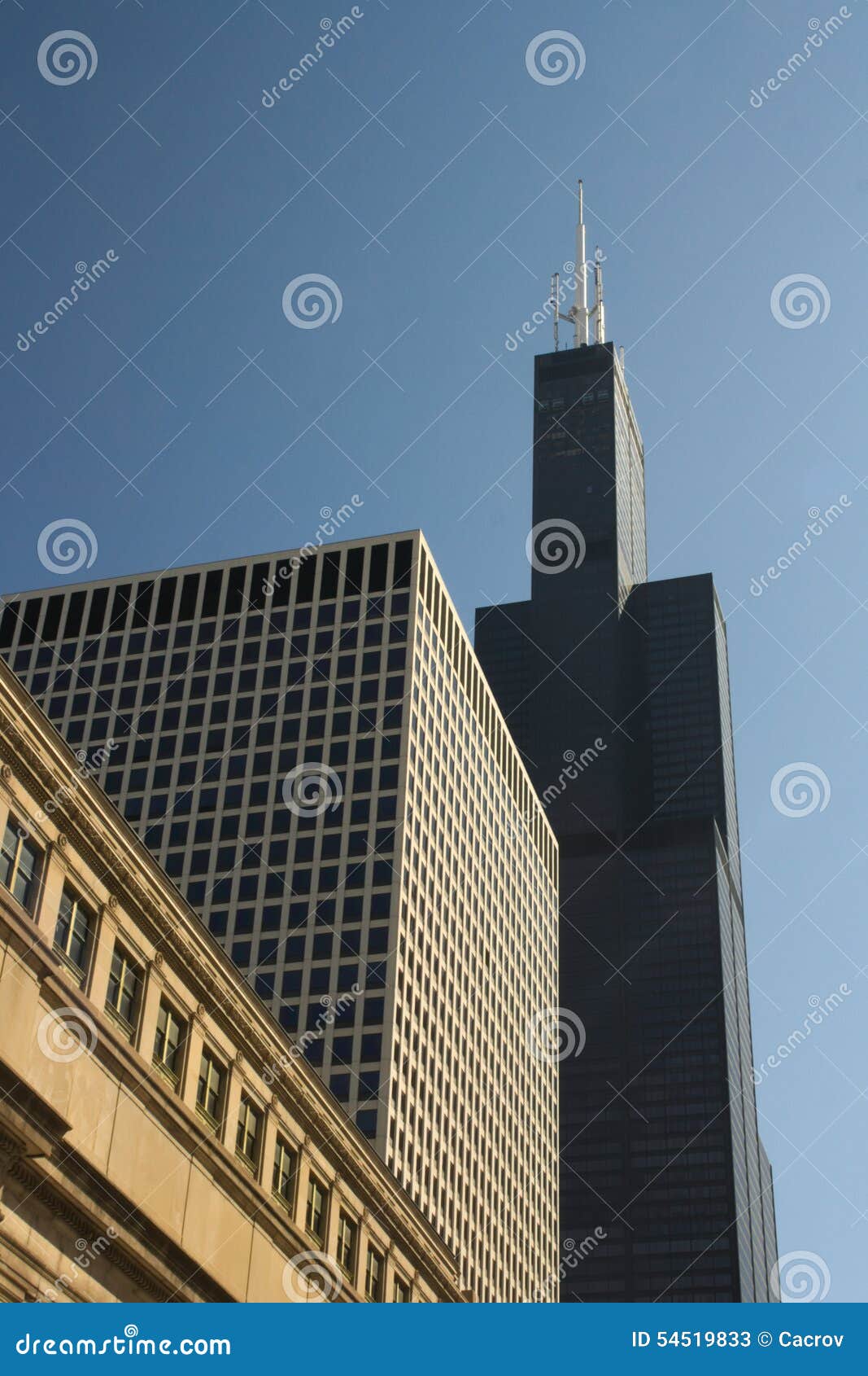 Chicago Sears Tower redaktionell arkivfoto. Bild av torn - 54519833