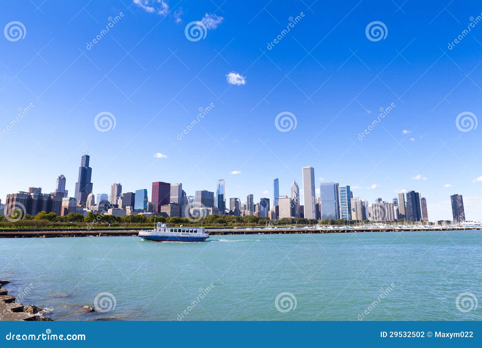 Chicago Skyline stock photo. Image of chicago, future - 29532502