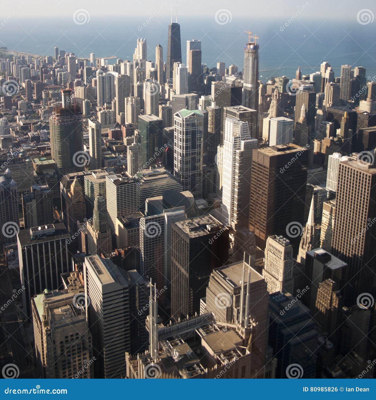 Chicago Skyline from Above stock photo. Image of metropolis - 80985826
