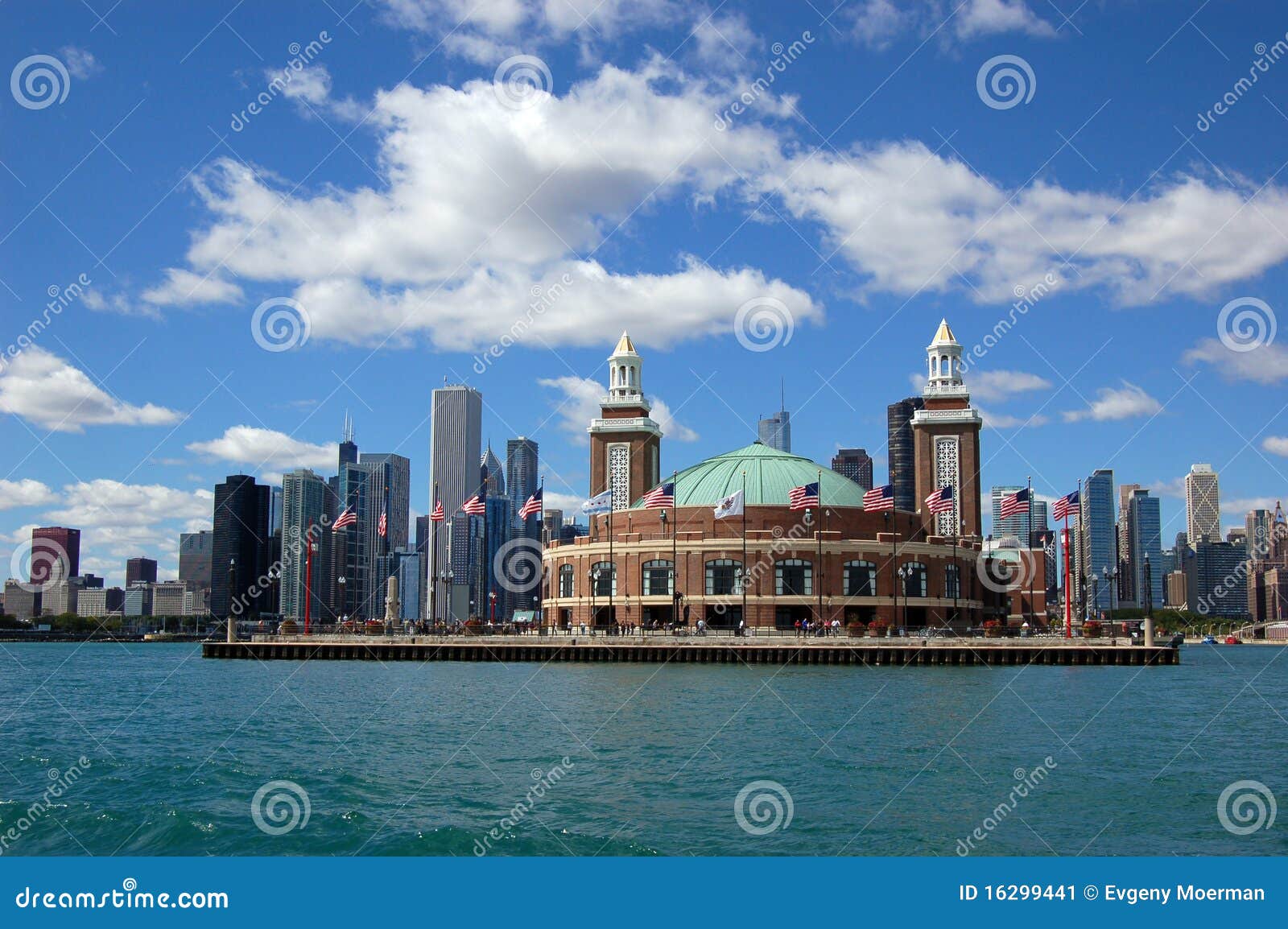 Chicago Skyline with Navy Pier Editorial Photo - Image of capital ...