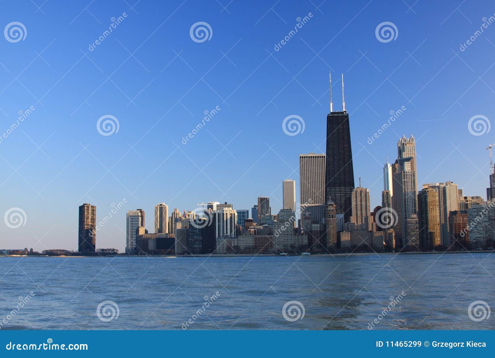 Chicago Skyline from the North Stock Image - Image of downtown ...
