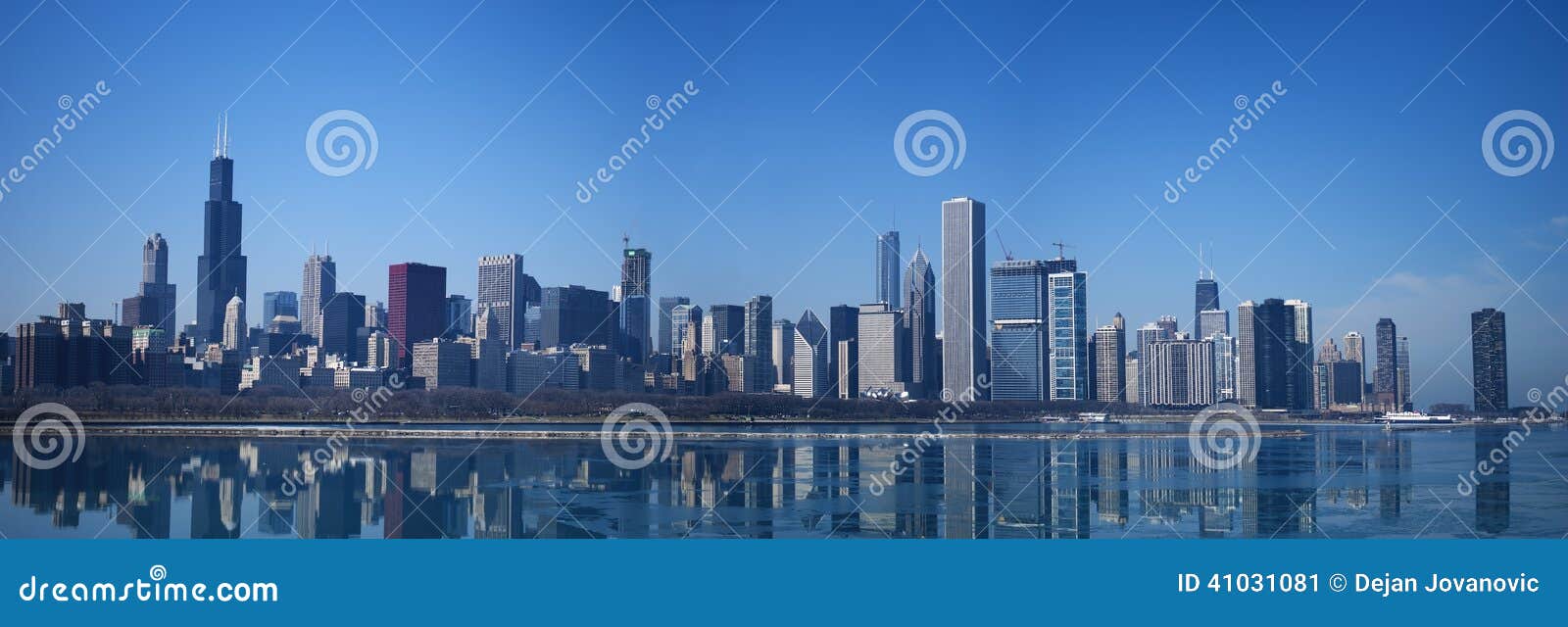 Chicago Skyline stock image. Image of view, illinois - 41031081